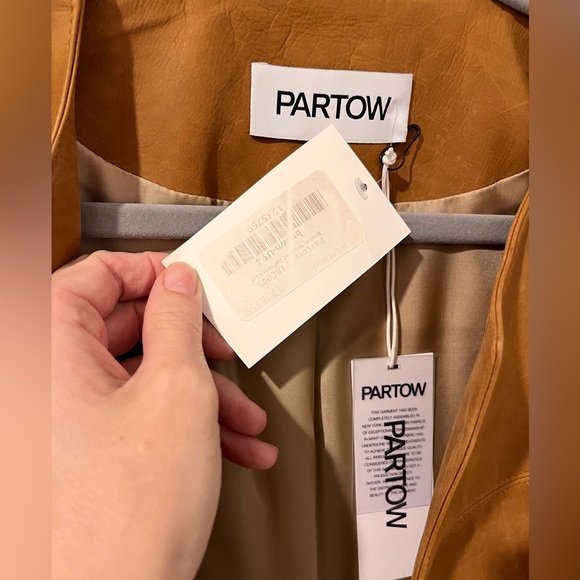 partow | Jackets & Coats | New Partow Brushed Calfskin Leather Coat ...